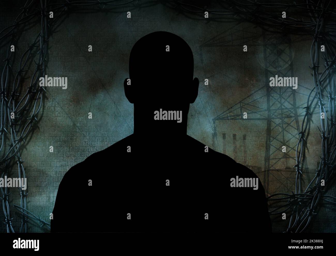 3d rendering barbed wire hi-res stock photography and images - Alamy