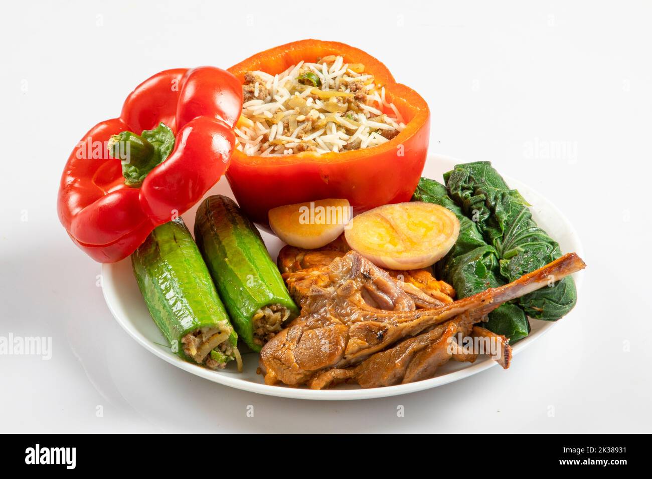 Arabian platter kabab rice isolated on white Stock Photo - Alamy