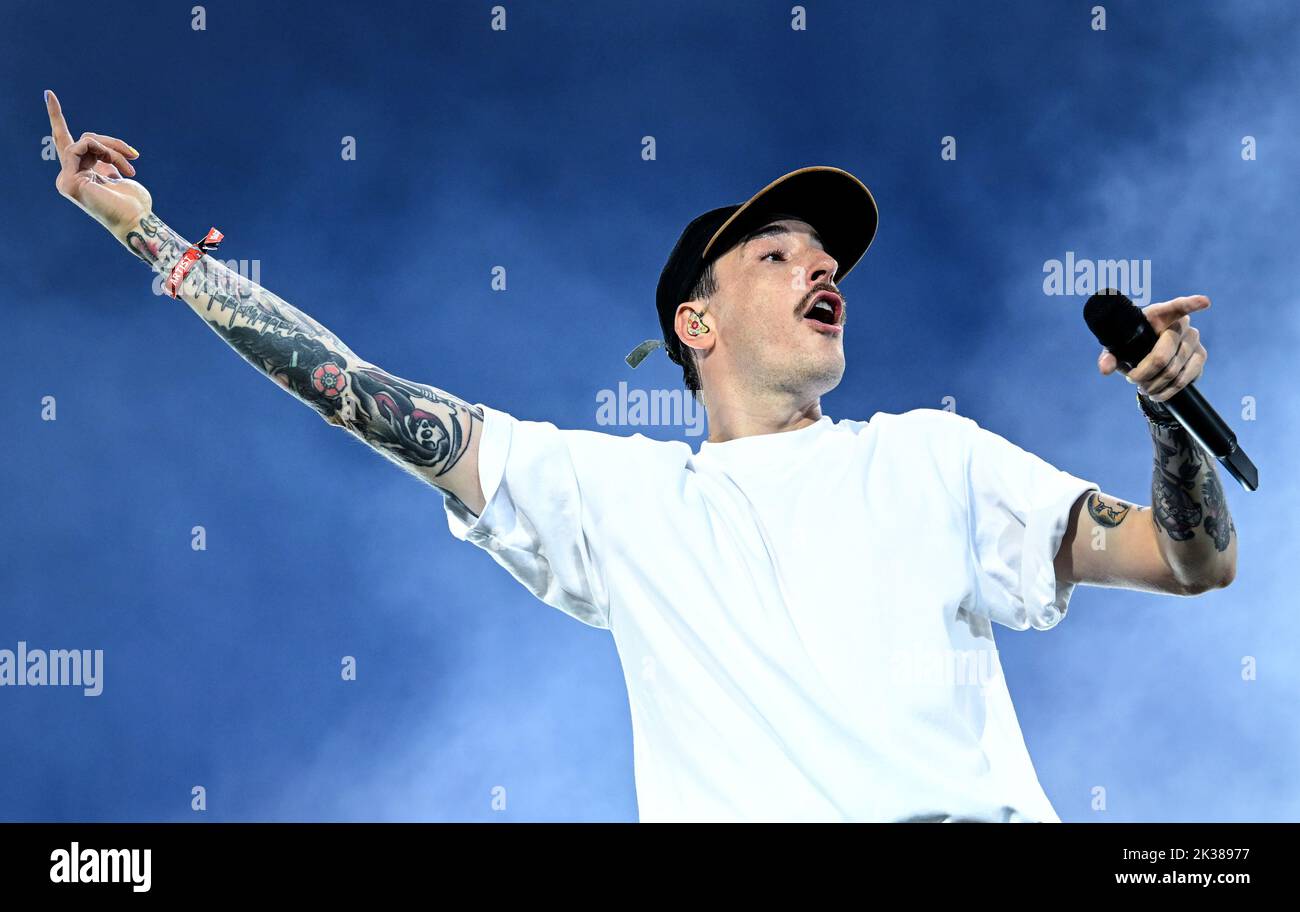 Berlin, Germany. 25th Sep, 2022. Rapper Casper (Benjamin Griffey ...