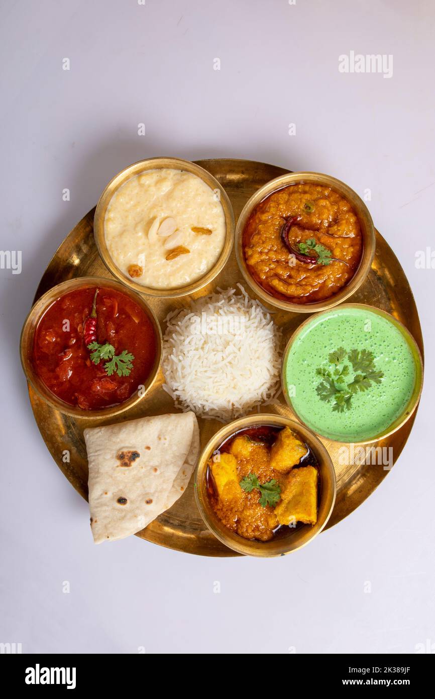 South indian vegetarian thali hi-res stock photography and images - Alamy