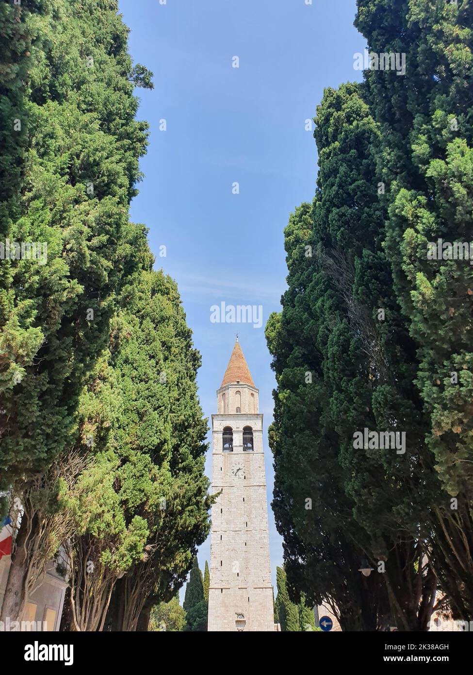 A vertical shot of the Aquileia, ancient roman church 5th century ...