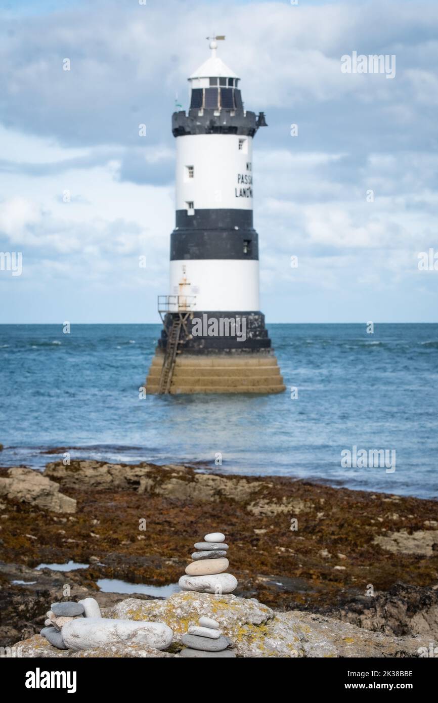 Penmon Lighthouse / Trwyn Du Lighthouse Stock Photo - Alamy
