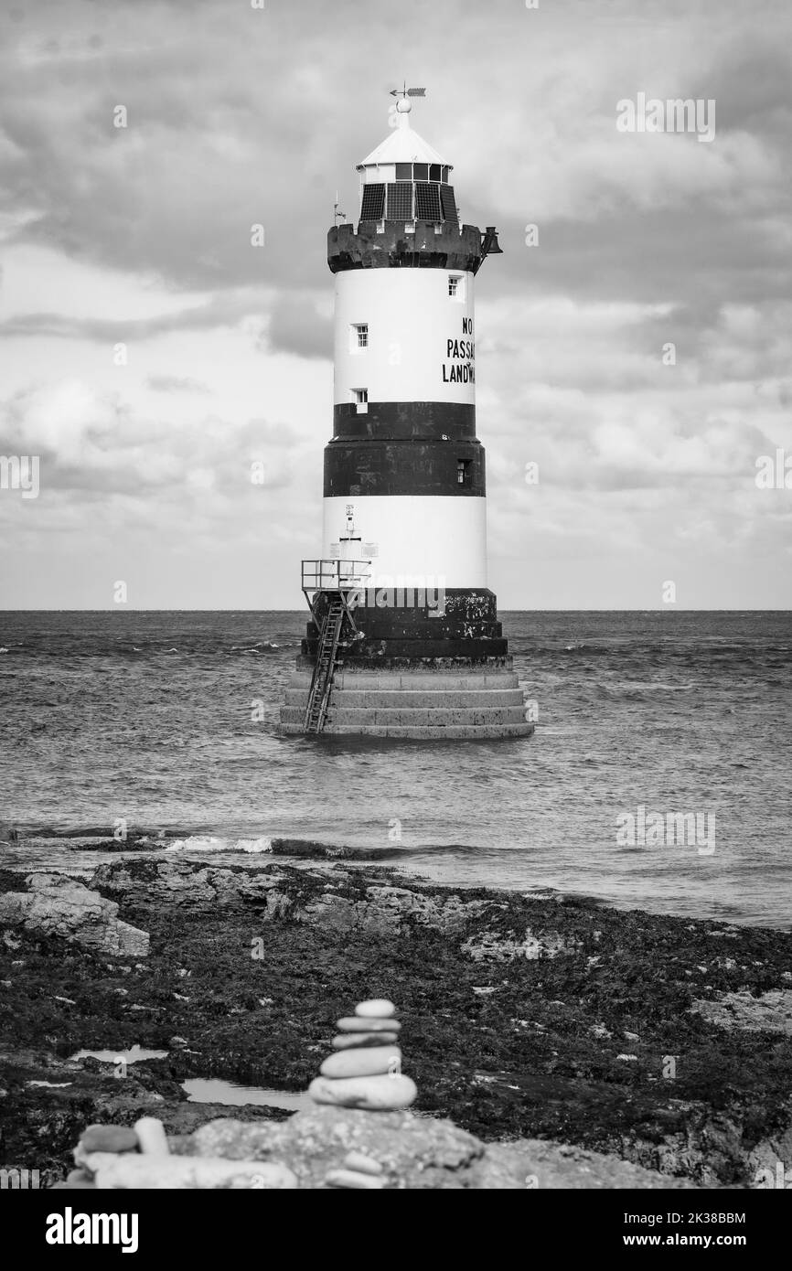 Penmon Lighthouse / Trwyn Du Lighthouse Stock Photo - Alamy