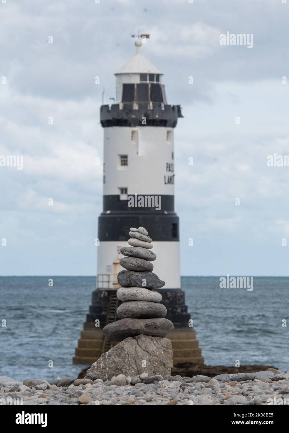 Penmon Lighthouse / Trwyn Du Lighthouse Stock Photo - Alamy