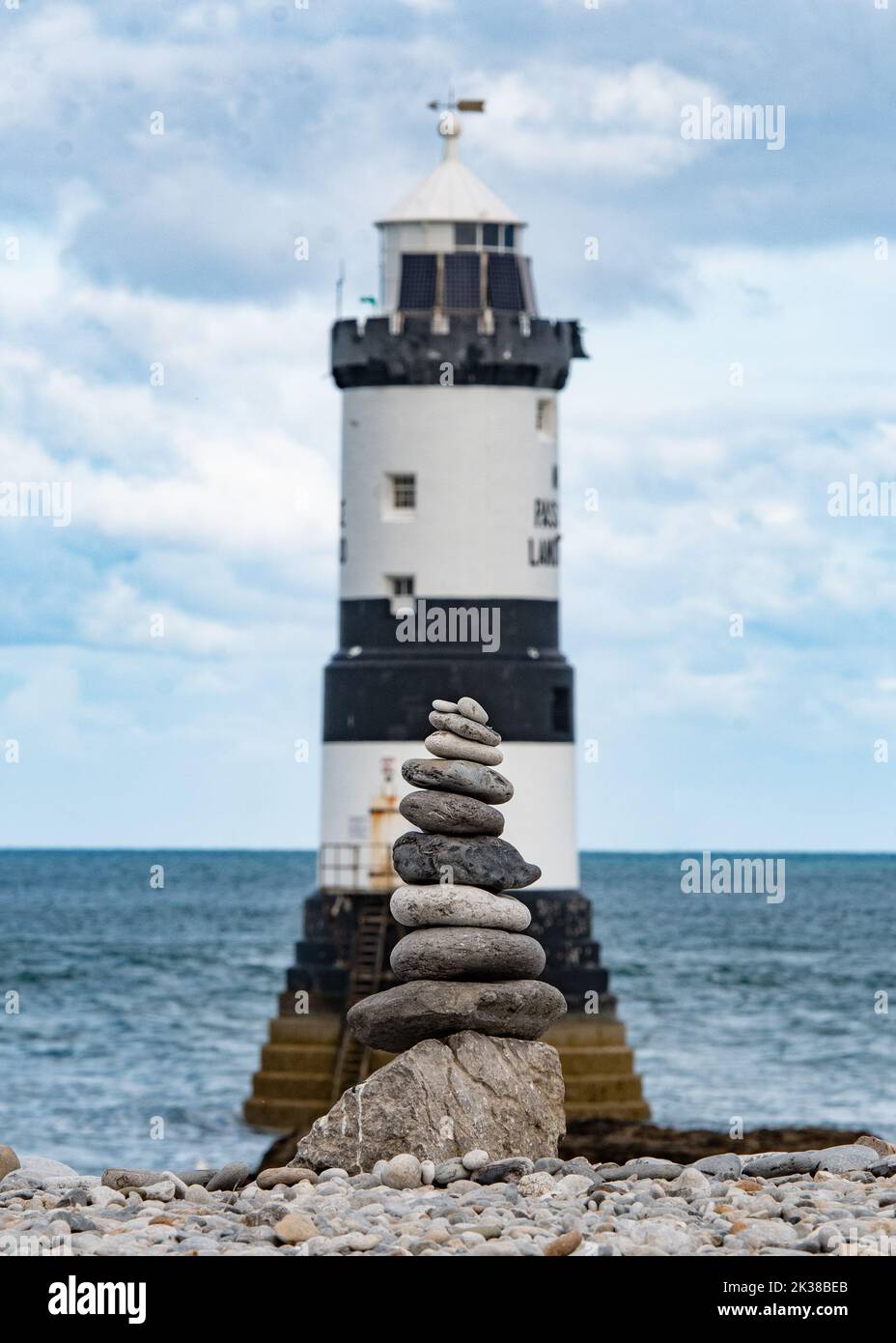 Penmon Lighthouse / Trwyn Du Lighthouse Stock Photo - Alamy