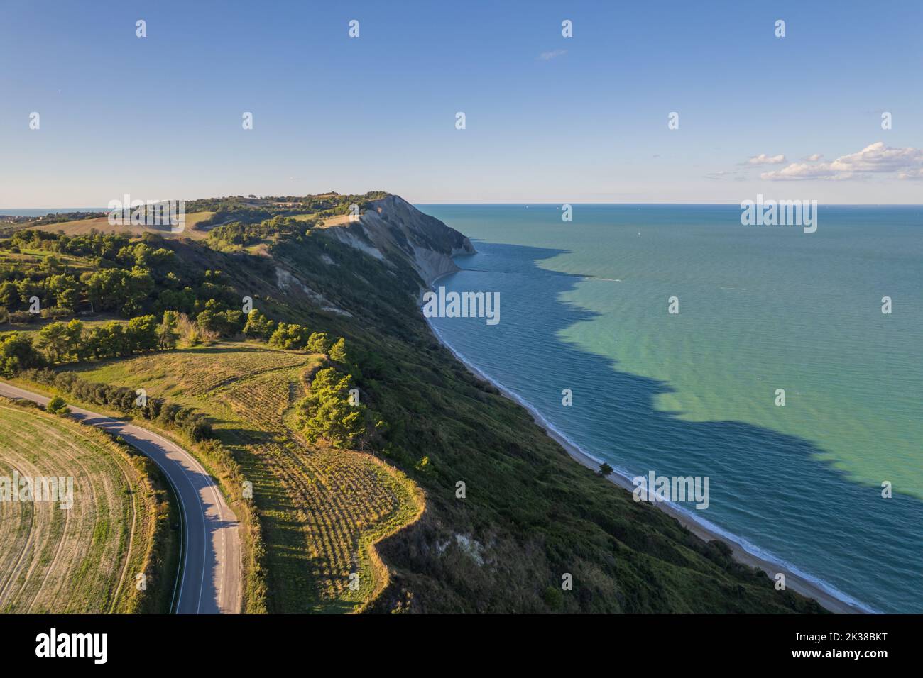 Aerial view of Italian coast in Marche region Stock Photo - Alamy