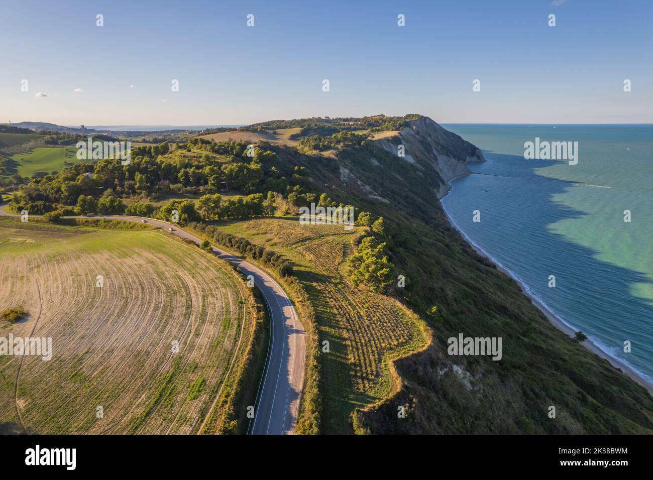 Aerial view of Italian coast in Marche region Stock Photo - Alamy
