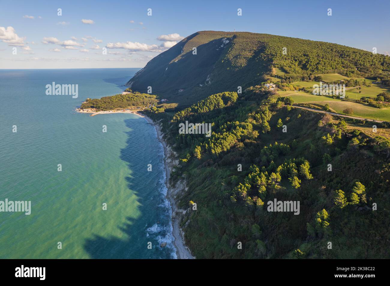 Aerial view of Portonovo in Marche region in Italy Stock Photo - Alamy