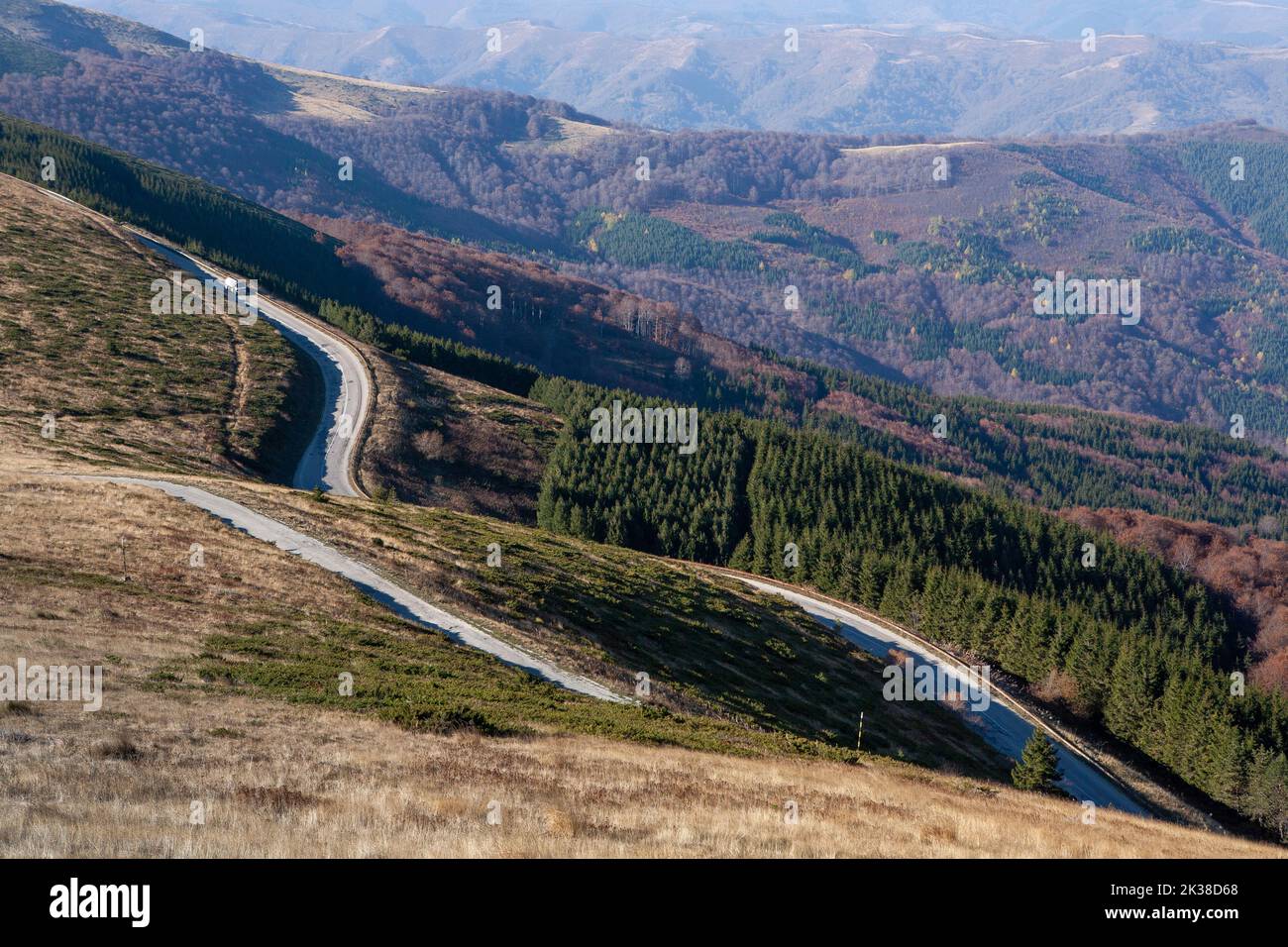 Beklemeto passage locality, Balkan (Stara Planina) mountain road, roads ...