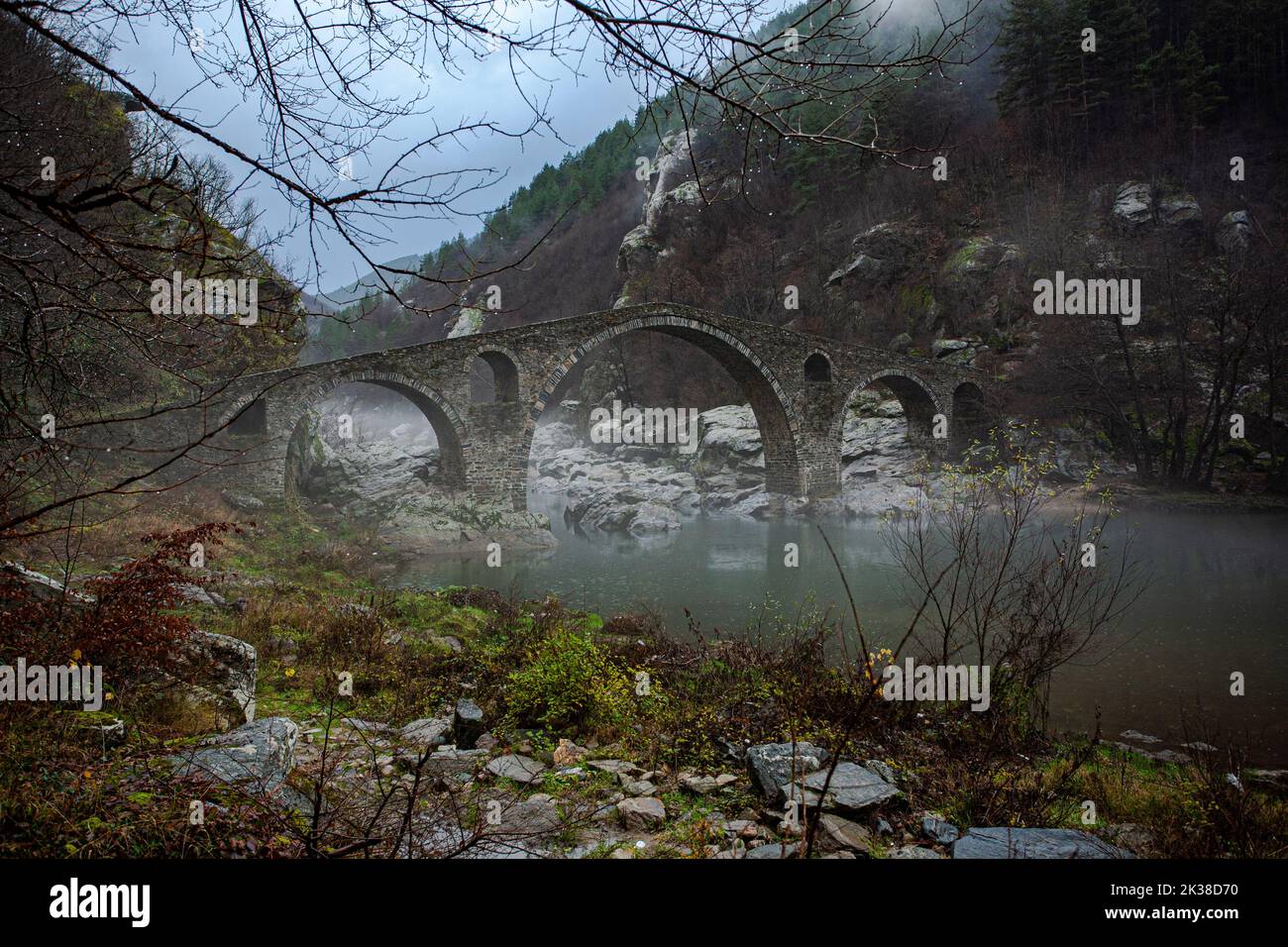 Devil's Bridge, Dyavolskiat most, Ardino town, Kurdjali region, Balkans, Bulgaria Stock Photo ...