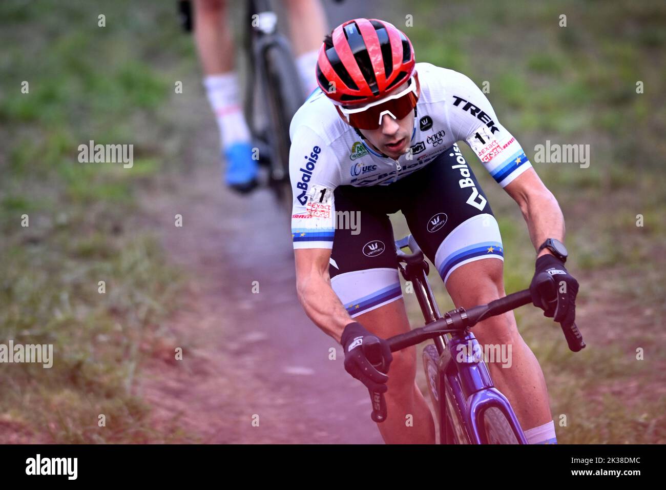 Dutch Lars Van Der Haar pictured in action during the men elite race of the Cross Beringen ...