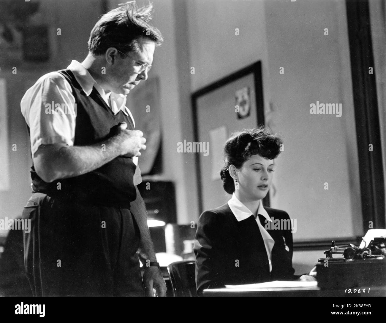 Director KING VIDOR and HEDY LAMARR on set candid during filming of H.M ...