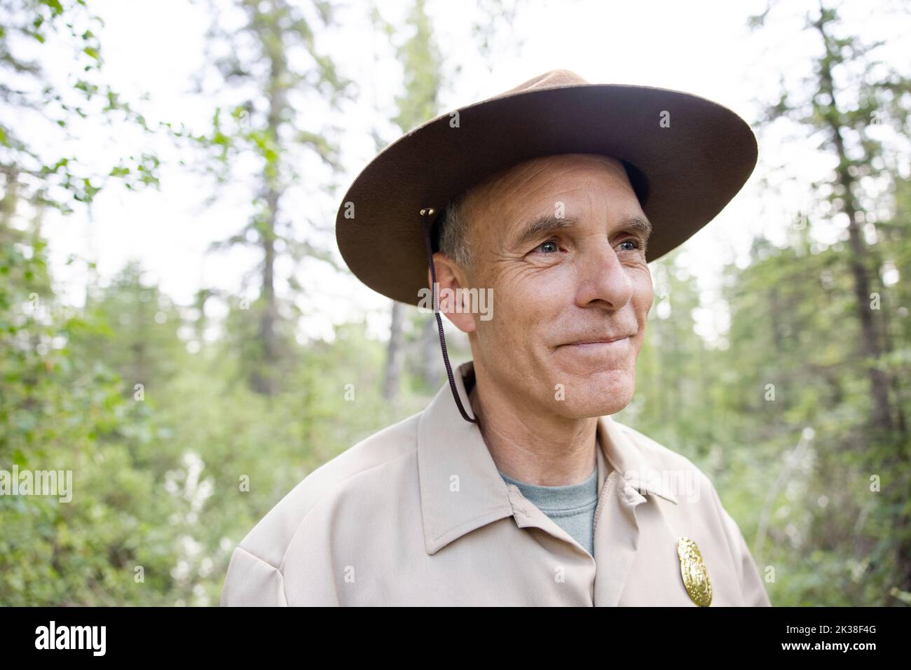 Person standing in forest hi-res stock photography and images - Alamy