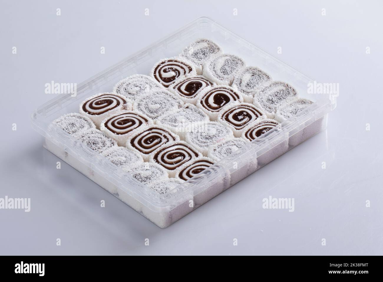 Traditional turkish coffee and turkish delight on white background ...