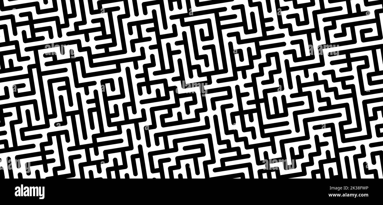Education logic, labyrinth line. Blue, gray square maze. Vector. Find ...