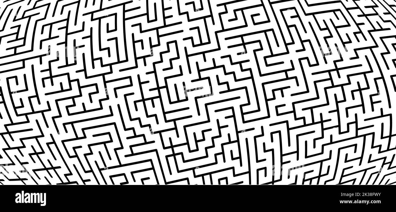 Education logic, labyrinth line. Black square maze. Vector. Find the ...