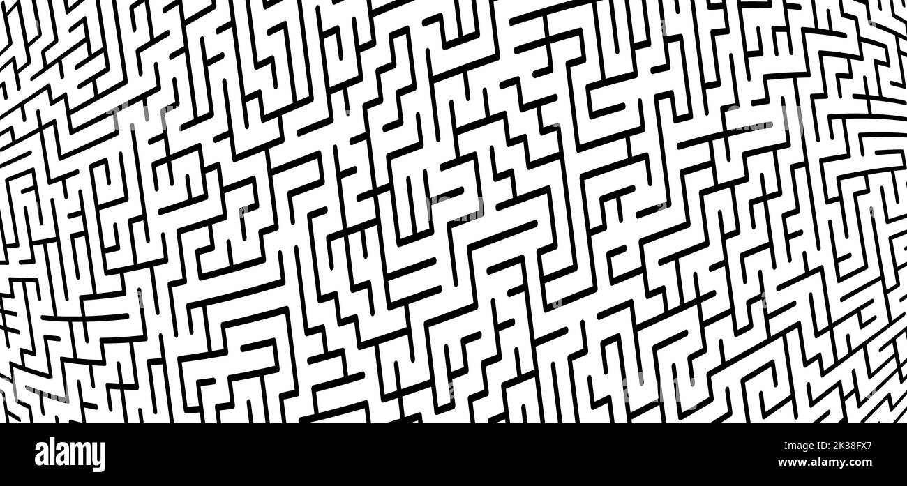 Education logic, labyrinth line. Black square maze. Vector. Find the way, labyrinth riddle ...
