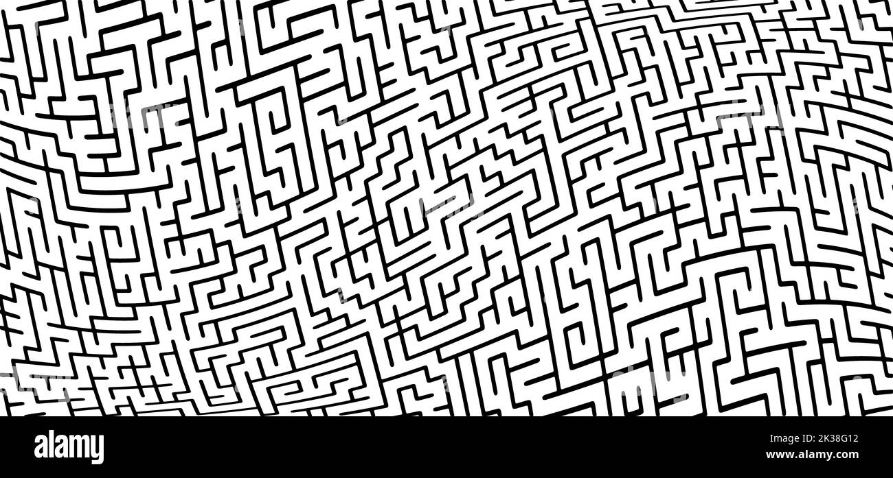 Education logic, labyrinth line. Black square maze. Vector. Find the ...