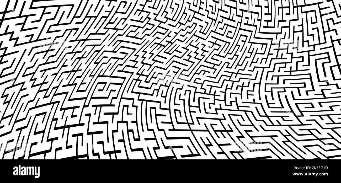 Education logic, labyrinth line. Black square maze. Vector. Find the ...