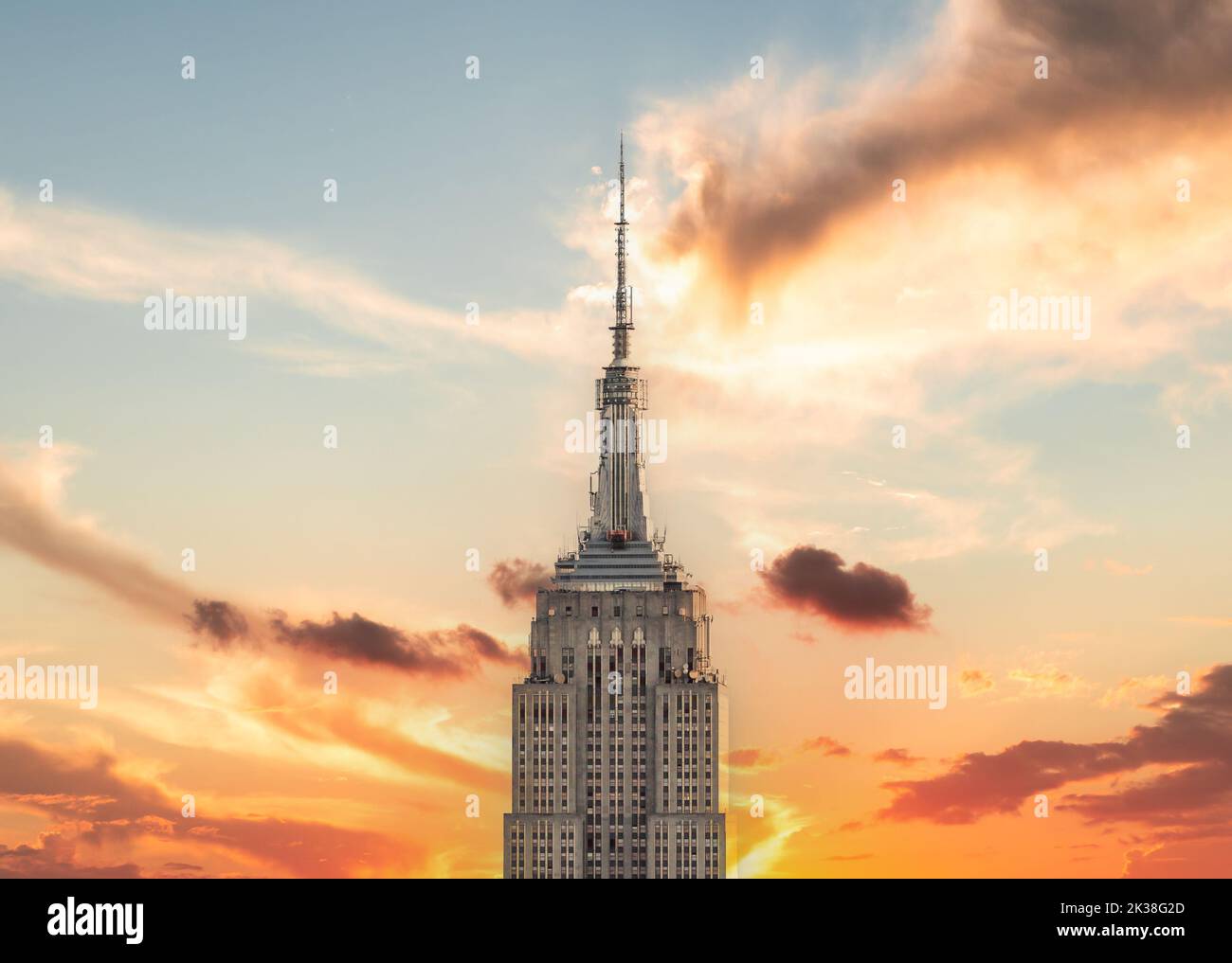 Empire State Building with beautiful sky in Manhattan, New York Stock ...