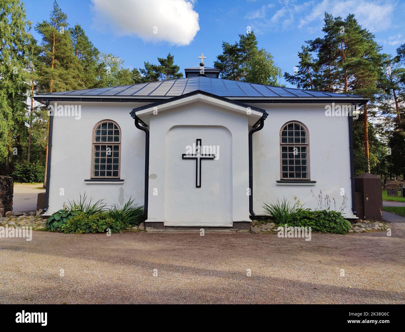The Mustankallion hautausmaa building in Lahti, Lahti Municipality ...