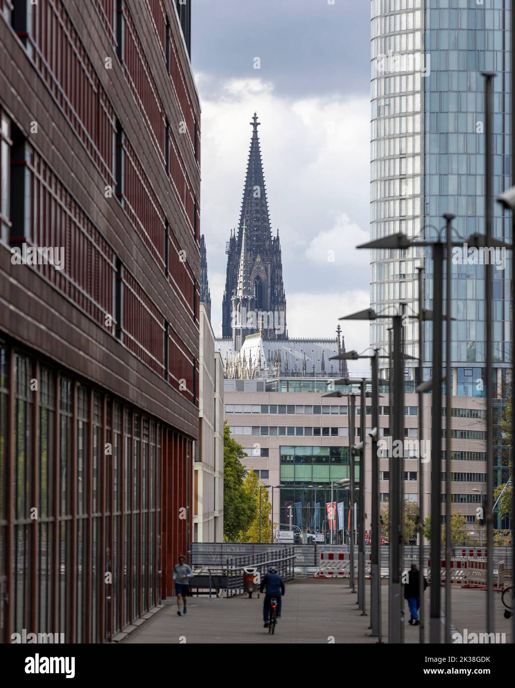 Cologne Cathedral famous twin towers visible all over city center Stock ...