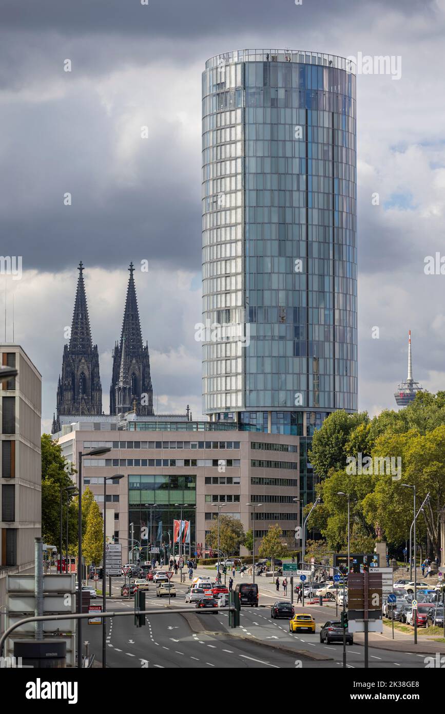Cologne Cathedral famous twin towers visible all over city center Stock ...