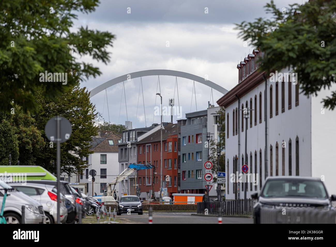 LanXess Arena arch high above Cologne skyline on a autumn day Stock ...