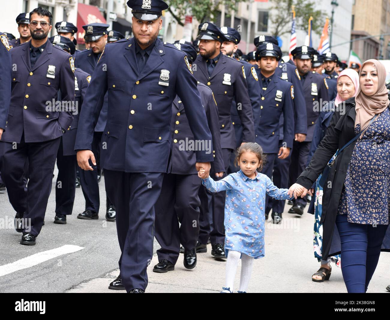 New York, United States. 25th Sep, 2022. NYPD Officer with family ...