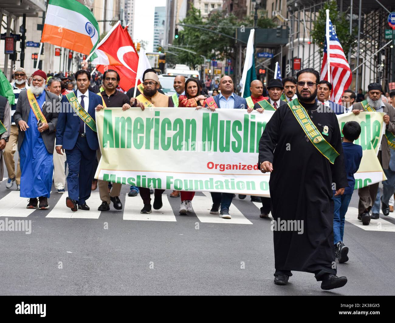 New York, United States. 25th Sep, 2022. Participants are seen Chanting ...