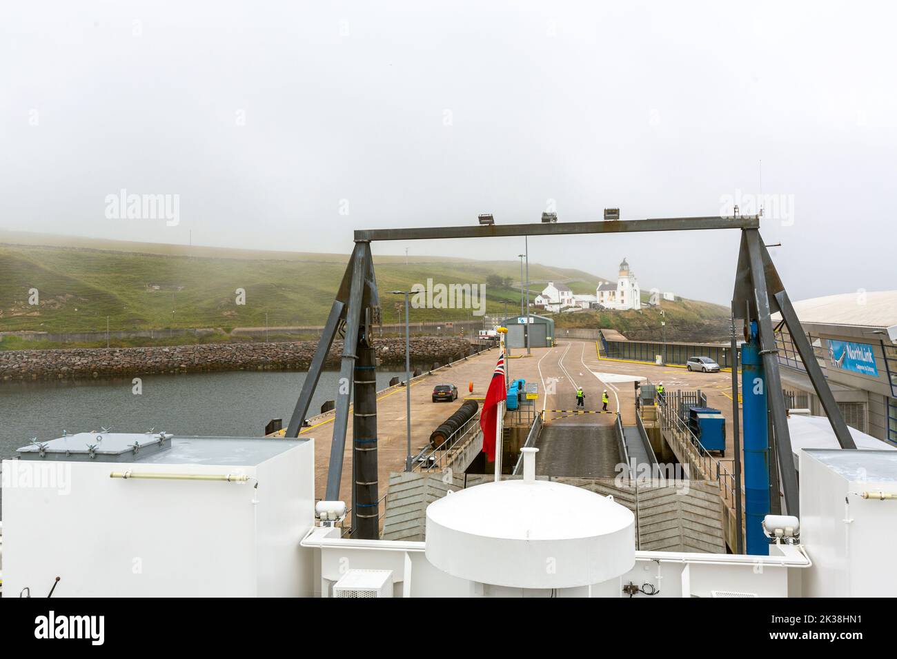 Holburn Head Lighthouse, Northlink Ferries Dock, Scrabster, Thurso Bay ...