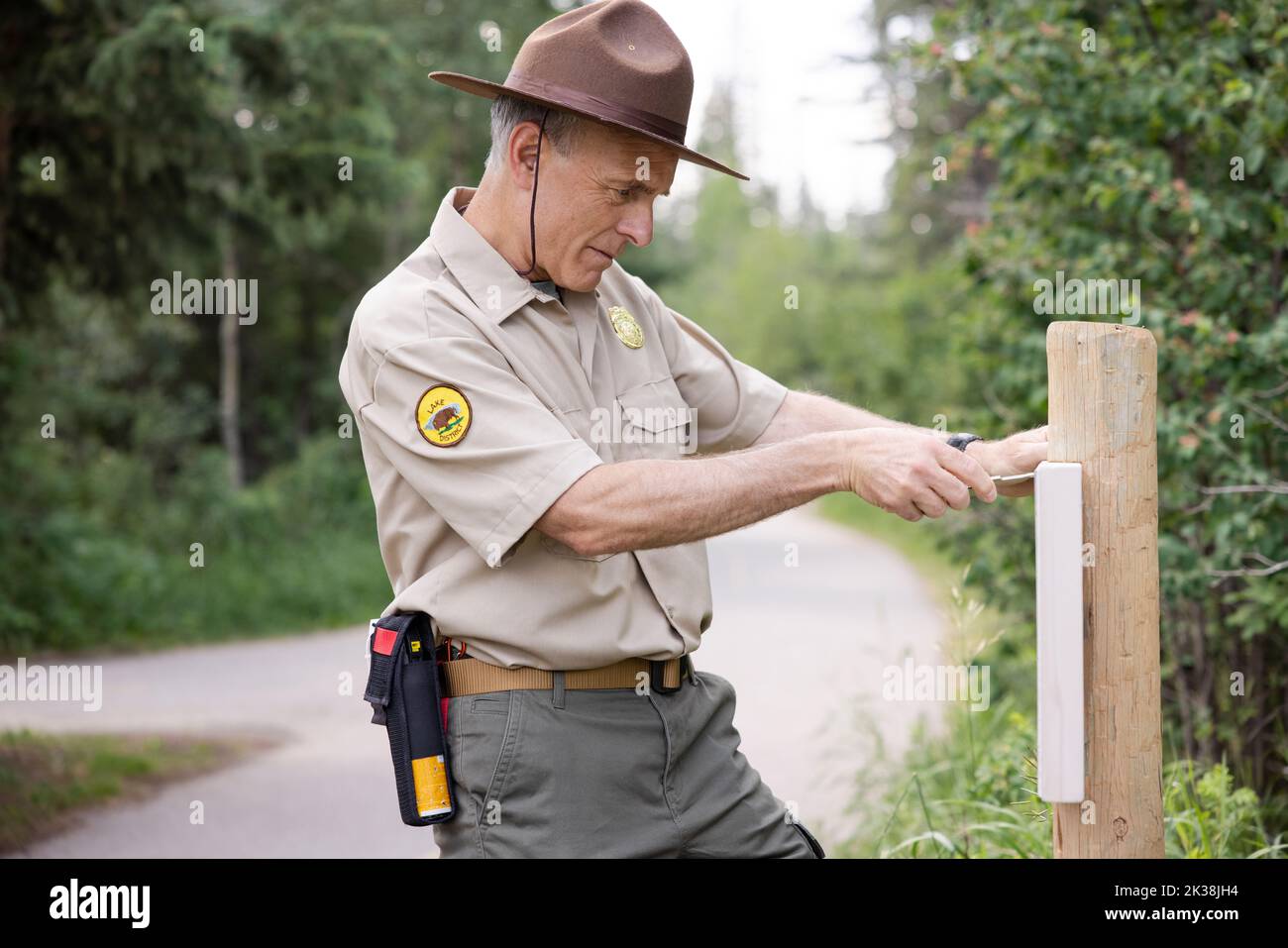 Caucasian park ranger hi-res stock photography and images - Alamy