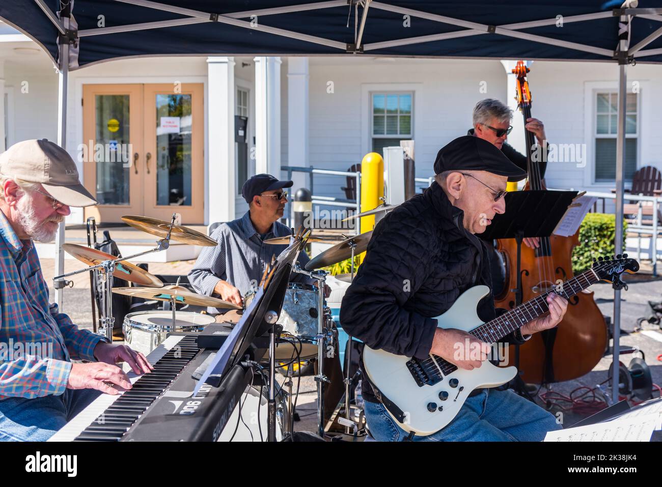 Stoney's Wicked Din performing at the West Concord Porchfest, an annual ...