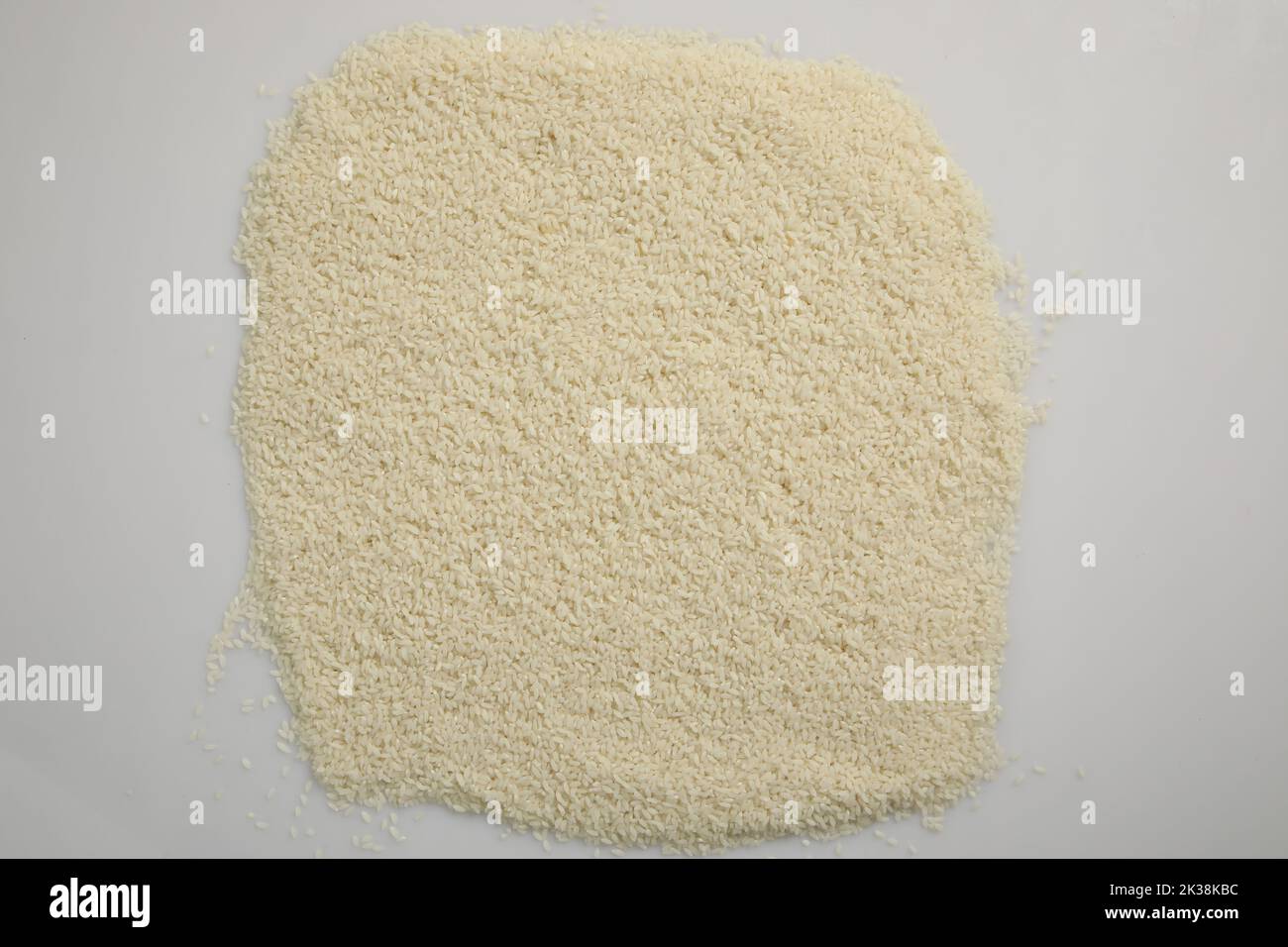 Raw Aromatic rice, chinigura chal, polau er chal, isolated on white ...