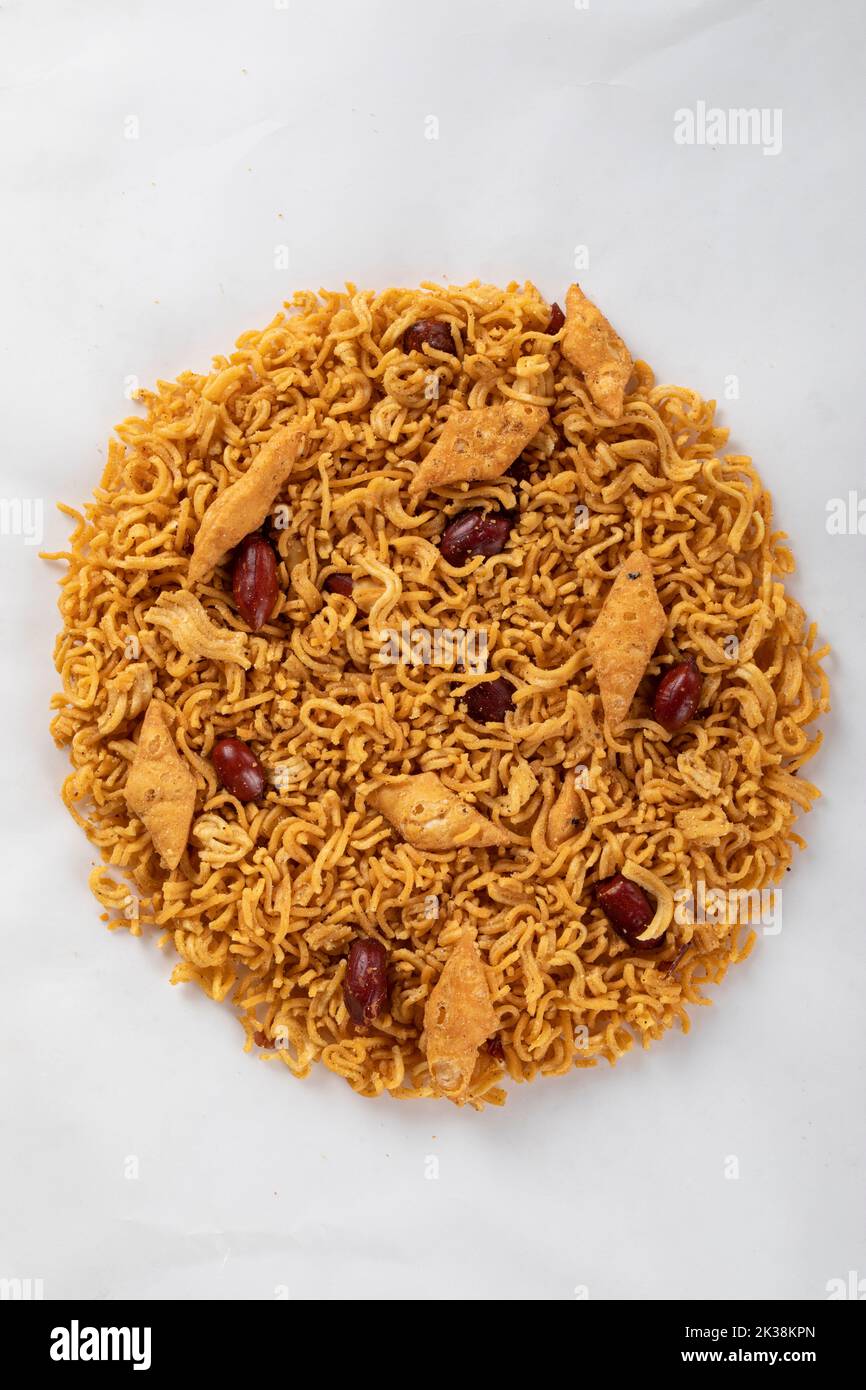 Chanachur Bombay mix, food isolated on white Stock Photo - Alamy