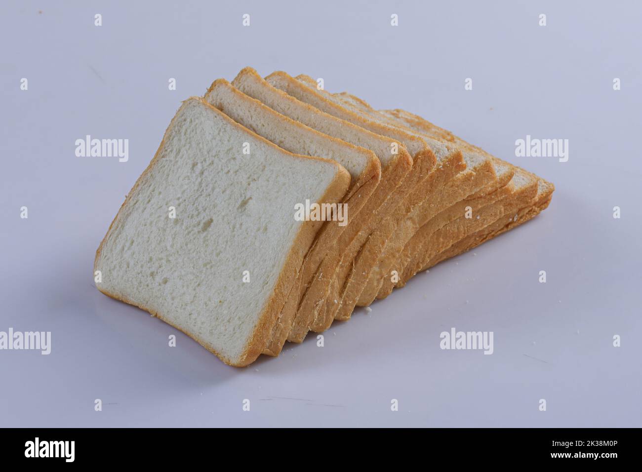 Slice of bread isolated on white background Stock Photo - Alamy