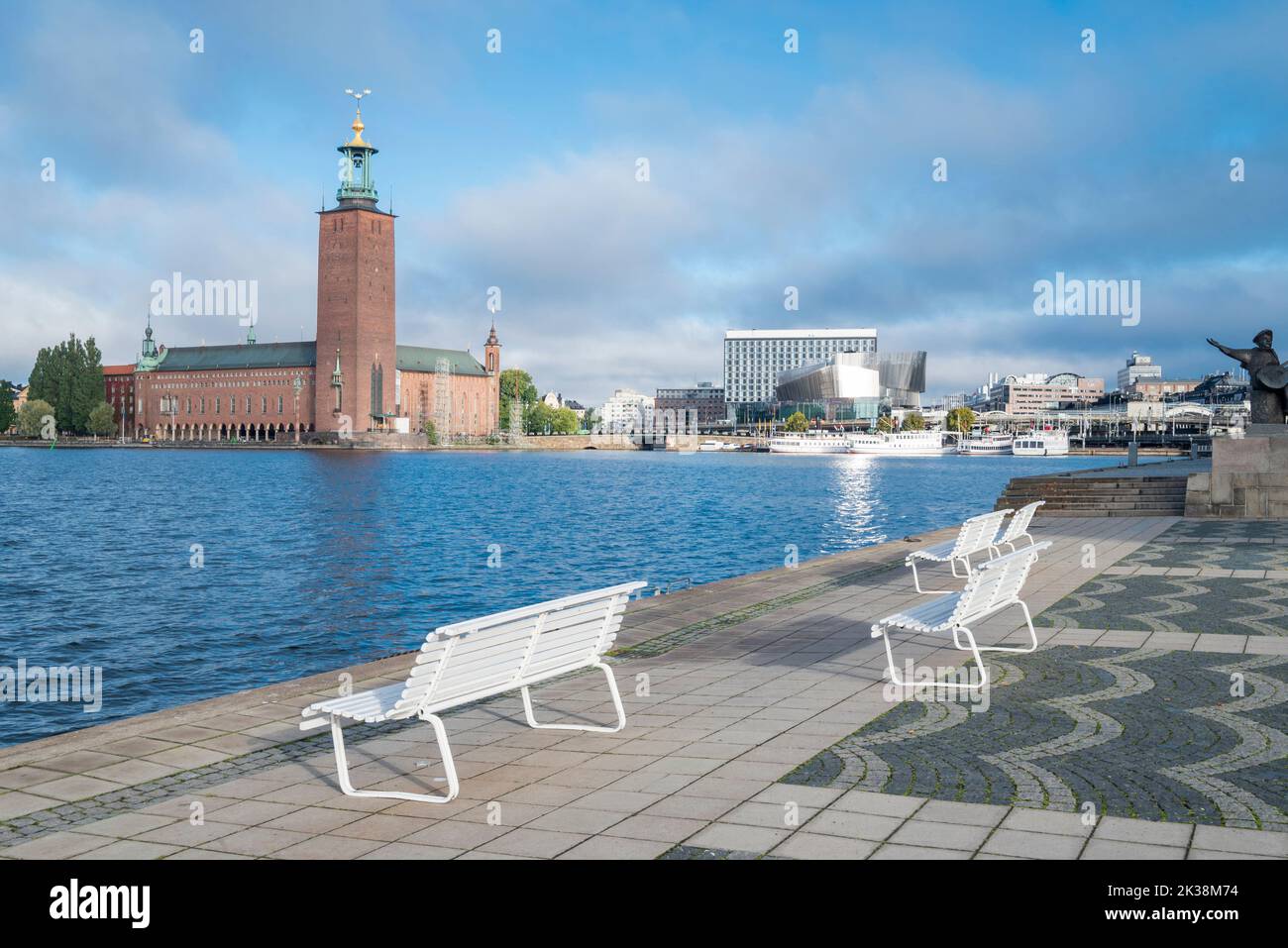 View of Stockholm City Hall Stadshuset, building of Stockholm and ...