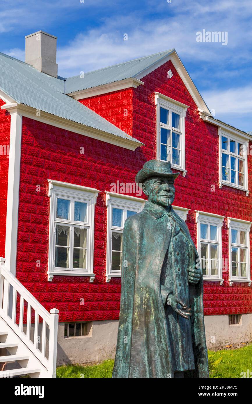 Jon Sveinsson Statue, Akureyri Museum, Akureyri, Iceland, Europe Stock ...