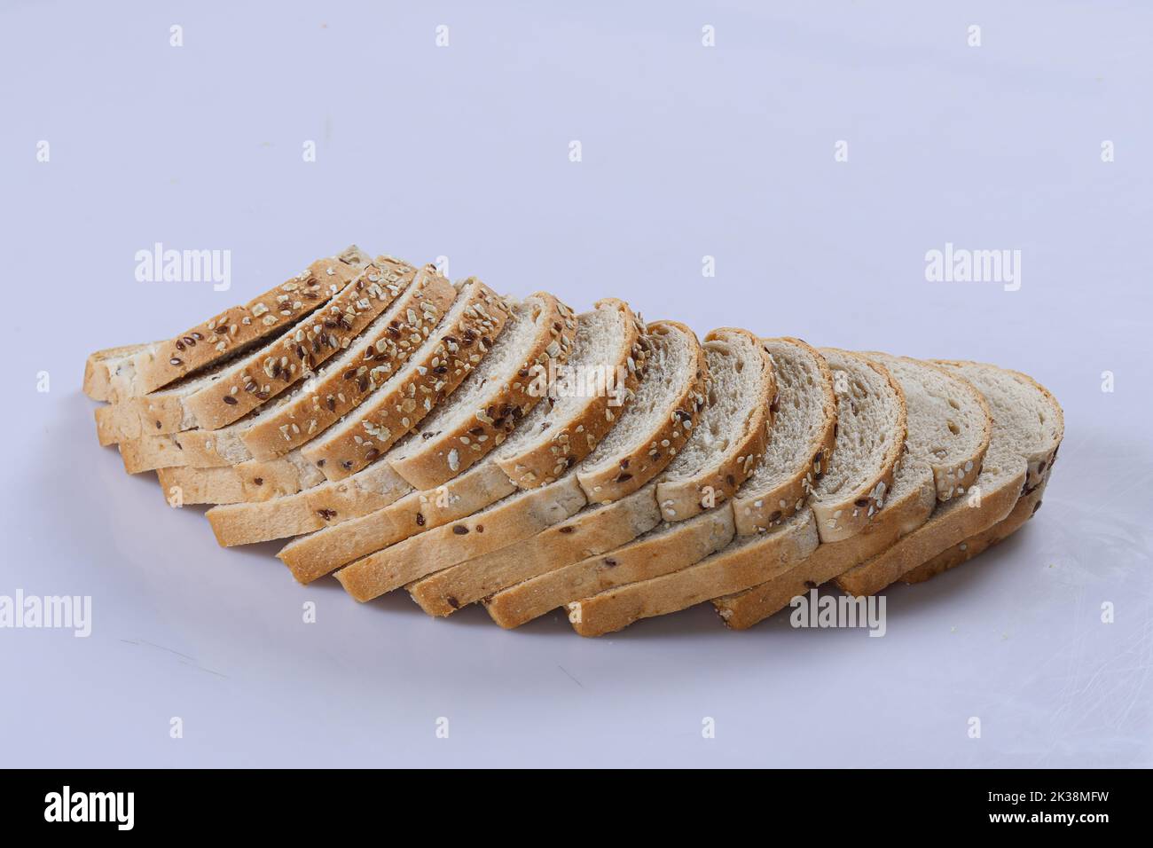 Slice of bread isolated on white background Stock Photo - Alamy