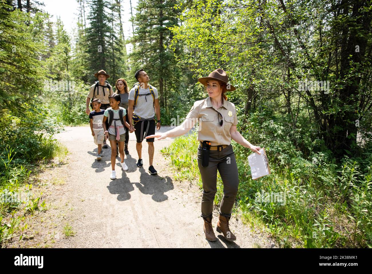 Father with son in forest walk hi-res stock photography and images - Alamy