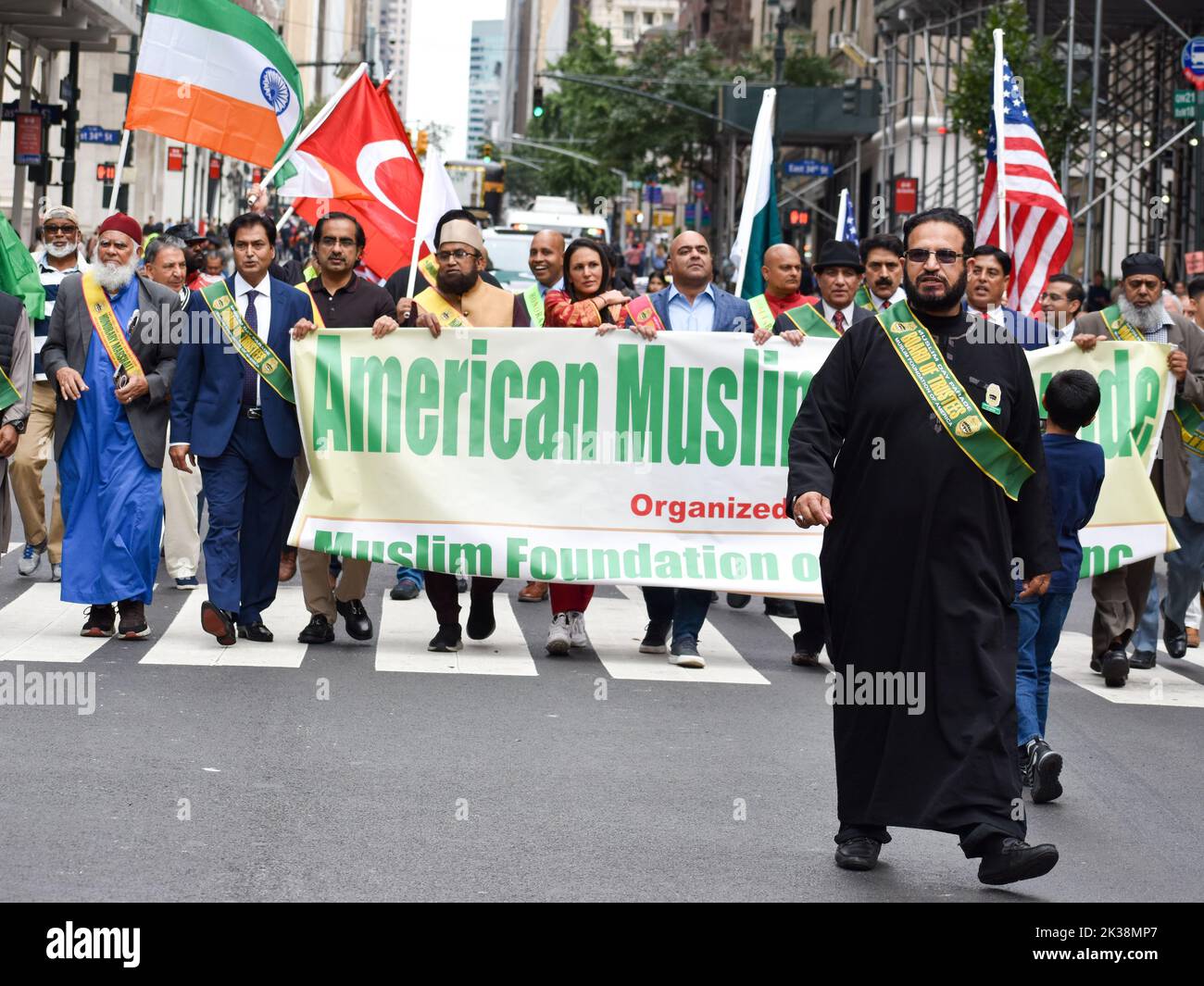 New York, New York, USA. 25th Sep, 2022. Participants are seen Chanting ...