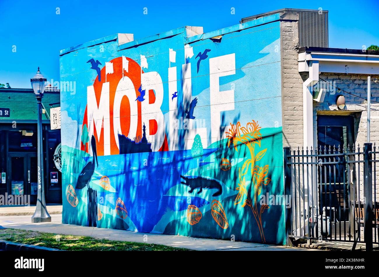 A Mobile mural is pictured at the intersection of Dauphin Street and ...