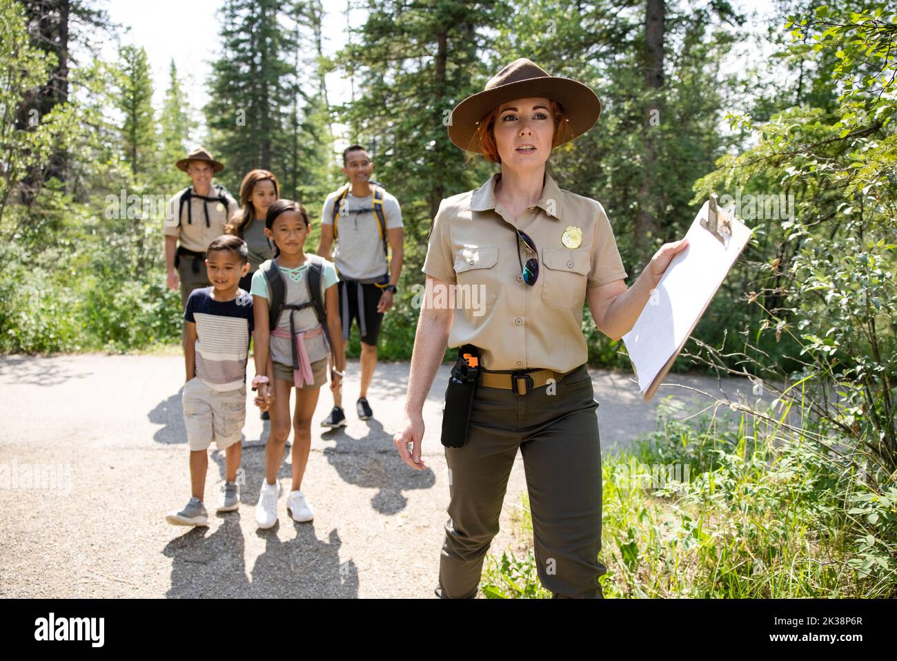 Father with son in forest walk hi-res stock photography and images - Alamy