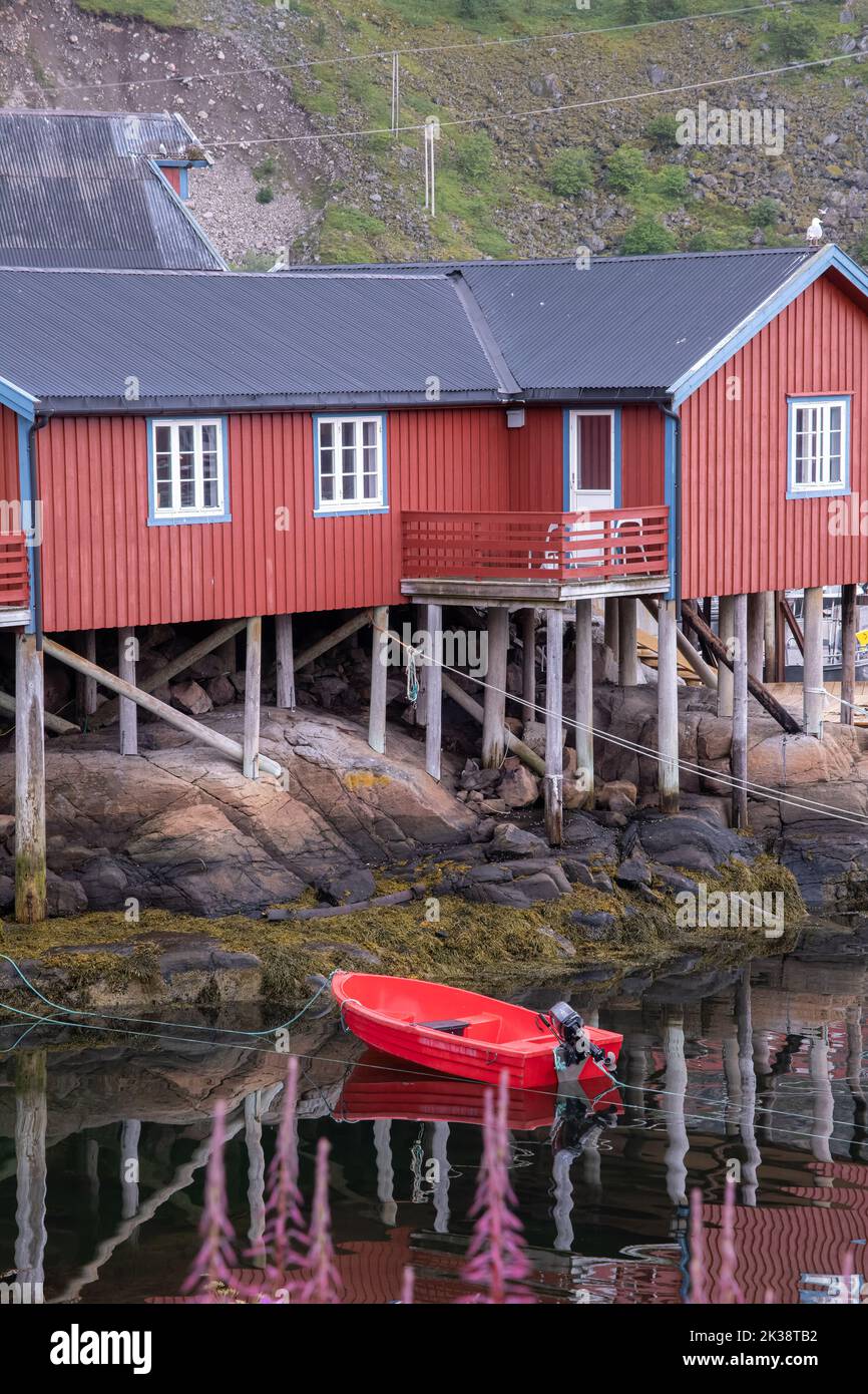 A I Lofoten, Sorvagen Norway - July 18, 2022: Beautiful scenery of A I ...