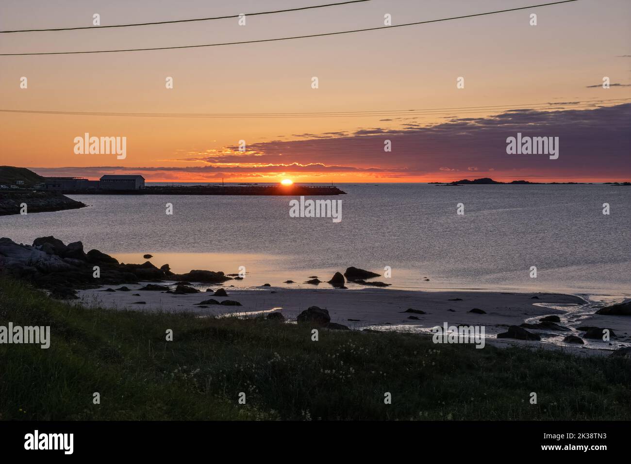 Wonderful landscapes in Norway. Nordland. Beautiful scenery of a sunset ...