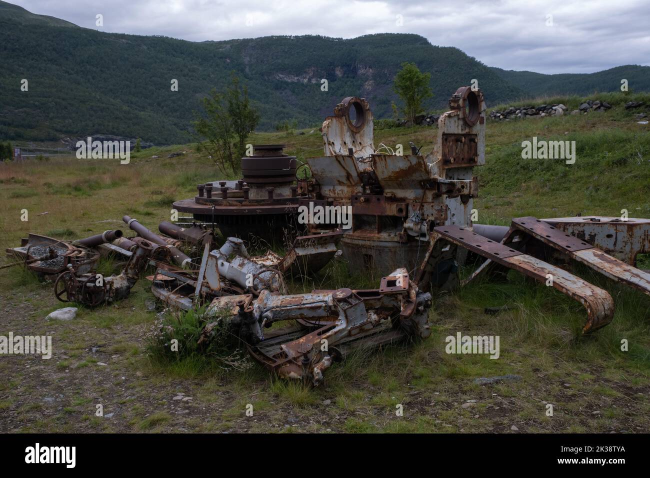 Kafjord, Norway - July 26, 2022: Tirpitz remains and memorials. The ...