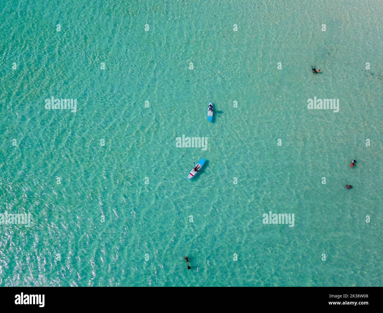 Beautiful aerial view of Dominican Republic Boca Chica Beach in the ...