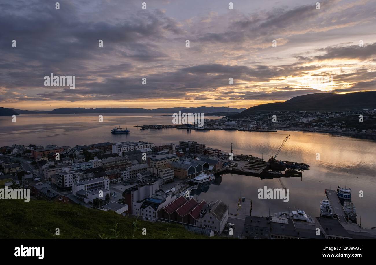 Hammerfest, Norway - July 26, 2022: Beautiful scenery of Hammerfest ...