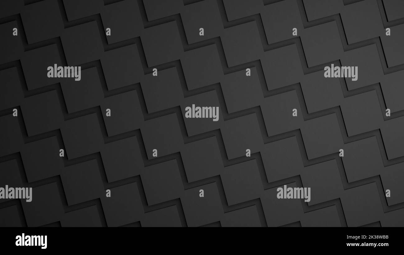 3d black abstract background. Dark geometric technology wallpaper ...