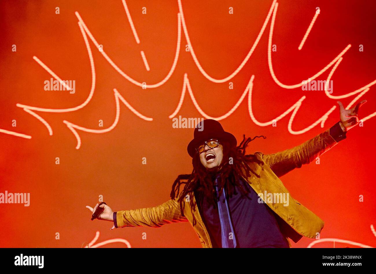 Berlin, Germany. 25th Sep, 2022. The singer Dellé of the band Seeed ...